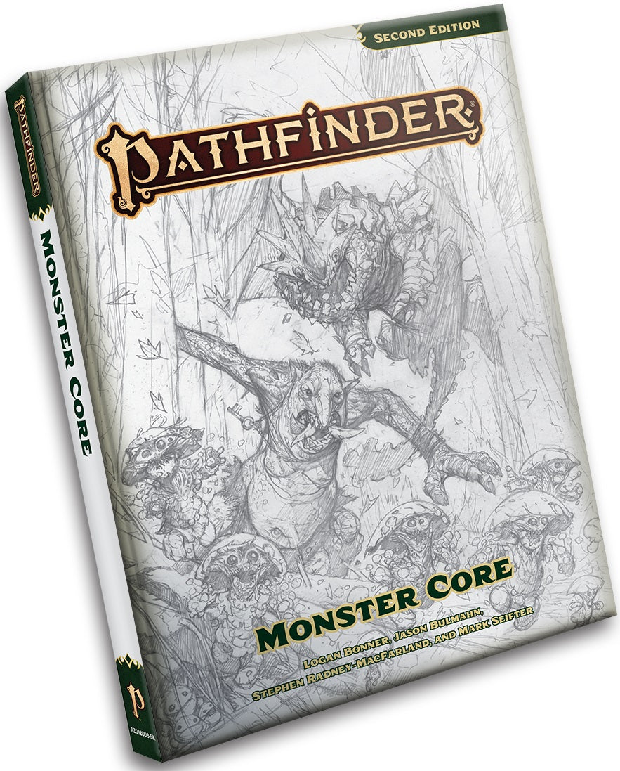 Pathfinder Remastered Monster Core - Second Edition Sketch Cover